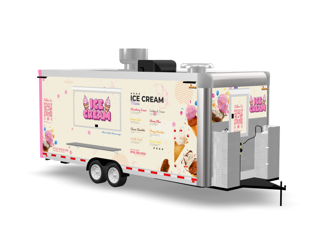 Ice Cream Food Trailers for Sale | Custom Ice Cream Trailers