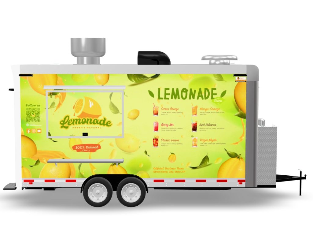Custom 16ft Lemonade Food Trailer for Sale | Golden State Trailers