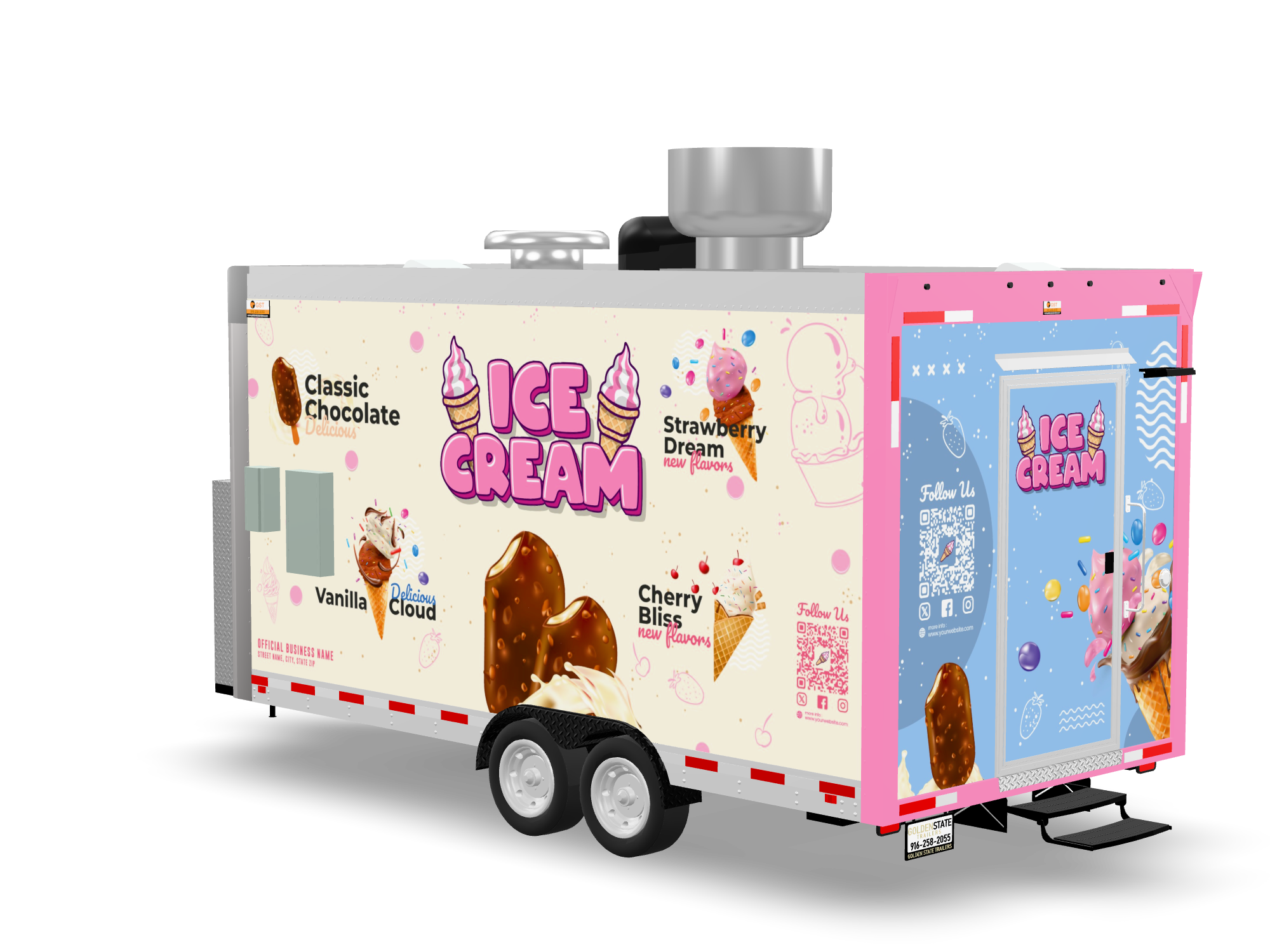 Ice Cream Food Trailers for Sale | Custom Ice Cream Trailers
