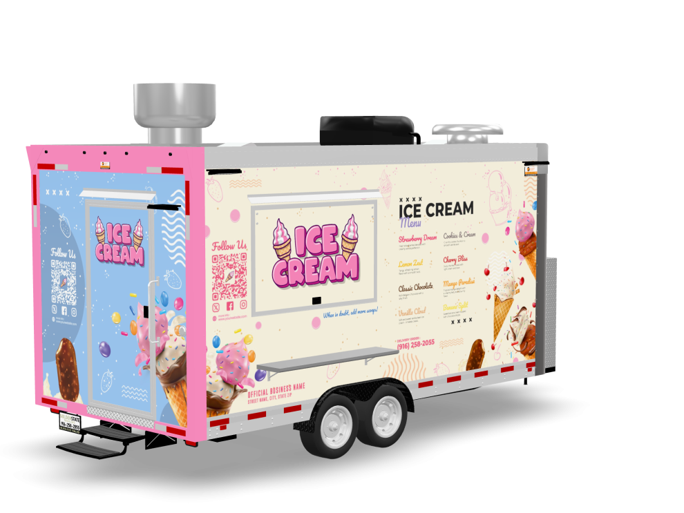 Ice Cream Food Trailers for Sale | Custom Ice Cream Trailers