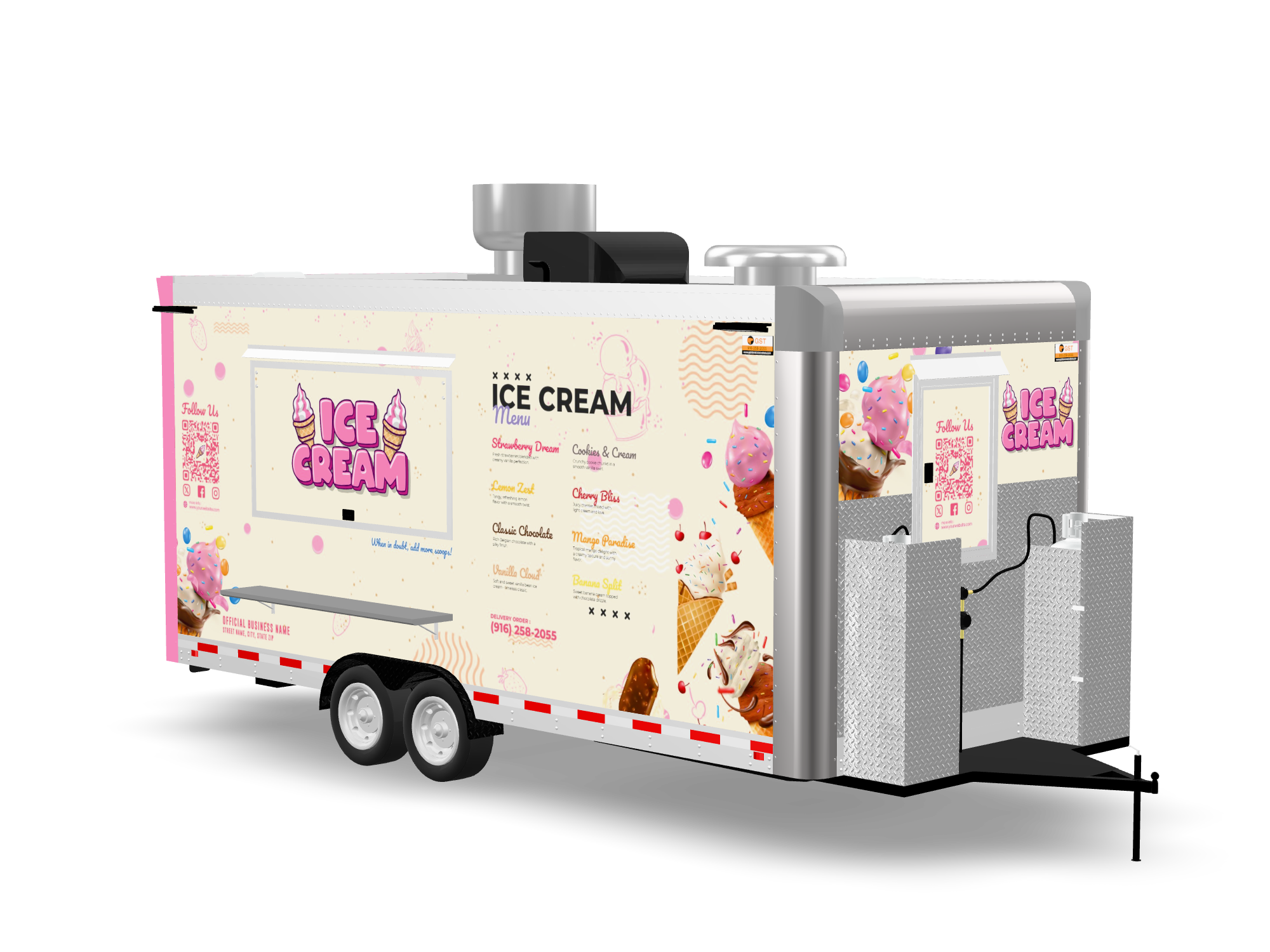 Ice Cream Food Trailers for Sale | Custom Ice Cream Trailers